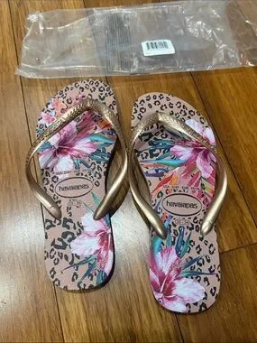 Havaianas | Shoes | Havaianas Young Girl Slim Animal Floral Flip Flop ...